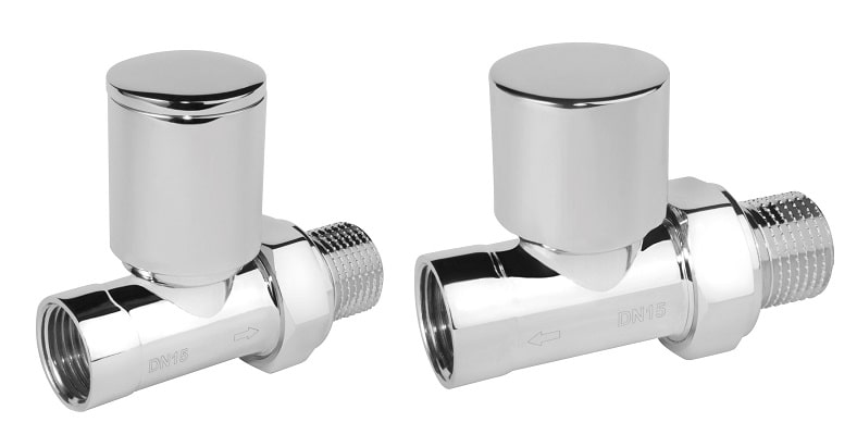 Комплект кранов для радиатора прямой хром 1/2″x1/2″ хром ZGB30CR FERRO